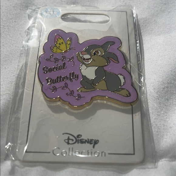Disney | Accessories | Disney Thumper Social Butterfly Pin Purple And ...